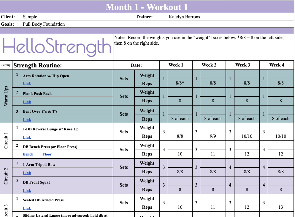 12 Week Workout Program — Full Body Strength – hello.strength.